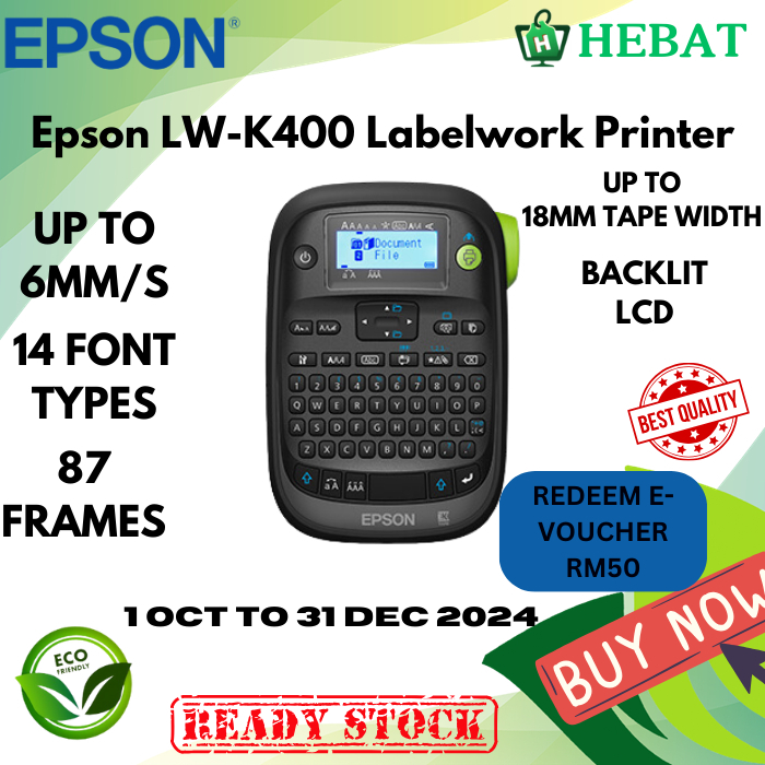 Epson Label Works LW-K400 Label Printer COMPACT AND EFFICIENT HELPER ...