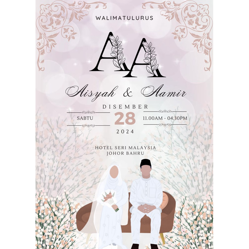 Kad Kahwin Digital | E-Card Wedding Invitation | Video Jemputan ...