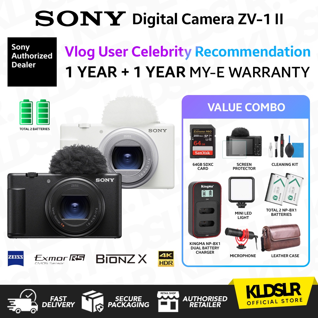 Sony Digital Camera ZV-1 II / ZV1II / ZV-1 Mark II / ZV-1 Mark 2 Vlog ...