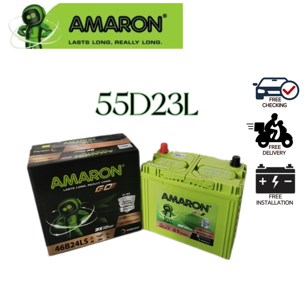 [ Installation Provided ] 55D23L AMARON GO | Car Battery preve Inspira ...