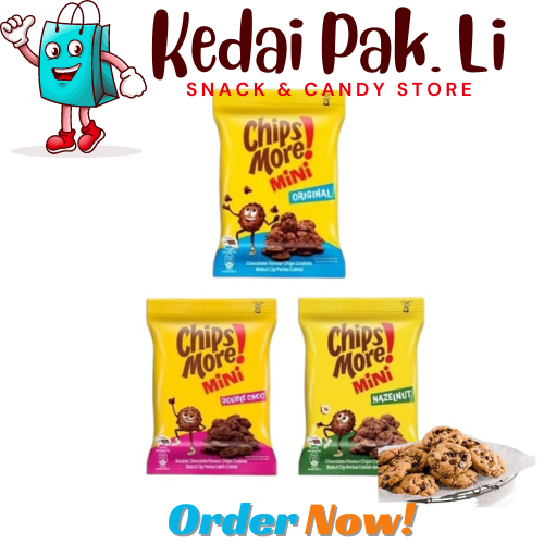 [KPL] Chipsmore Mini Choco Cookies (Ori/Hazelnut/Doublechoco) 72gm ...