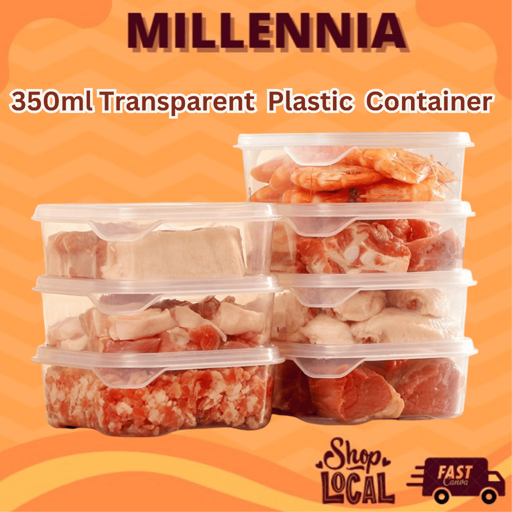 Transparent Plastic Food Storage Container Food Grade Fridge Container ...