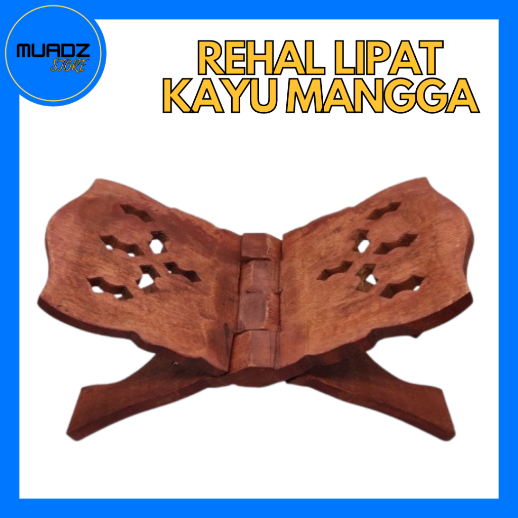 Rehal Kayu Mengaji Lipat Corak Ukiran - Rehal kayu mangga mengaji al ...