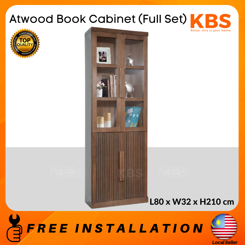 (FREE Installation+Shipping) KBS Atwood Book Cabinet III / Solid Wood ...
