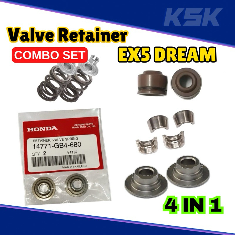 Valve Seal+Valve Retainer Ex5/Ex5 Dream Set Honda Original(VALVE SEAL ...