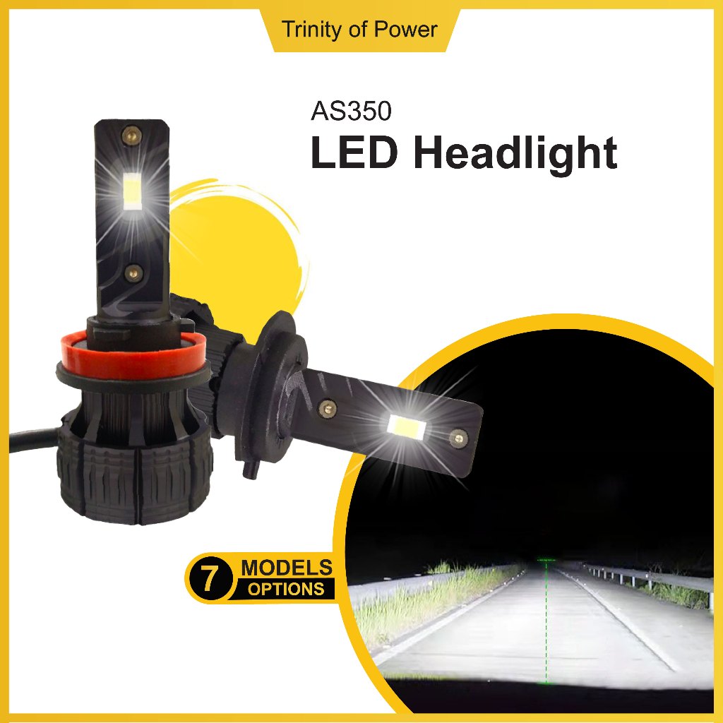 2PCS Car LED Headlight Foglight Lampu Depan Kereta Lori H1 H4 H7 H8/H11 ...