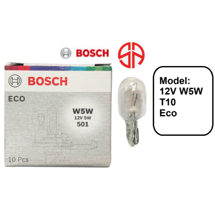12V T10 5W Bosch Eco 1987302819 W5W Headlight Bulb Wedge W2.1x9.5d ...