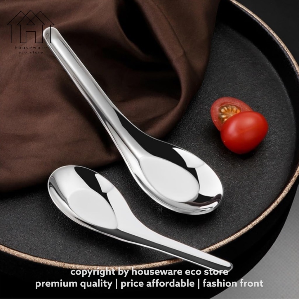 Zebra Stainless Steel Chinese Spoon Jumbo / Rice Soup Spoon Laksa Spoon ...