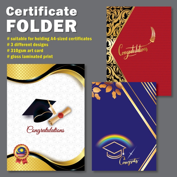 [NEW] Folder Sijil A4 Size Certificate Graduation Konvokesyen Soft ...