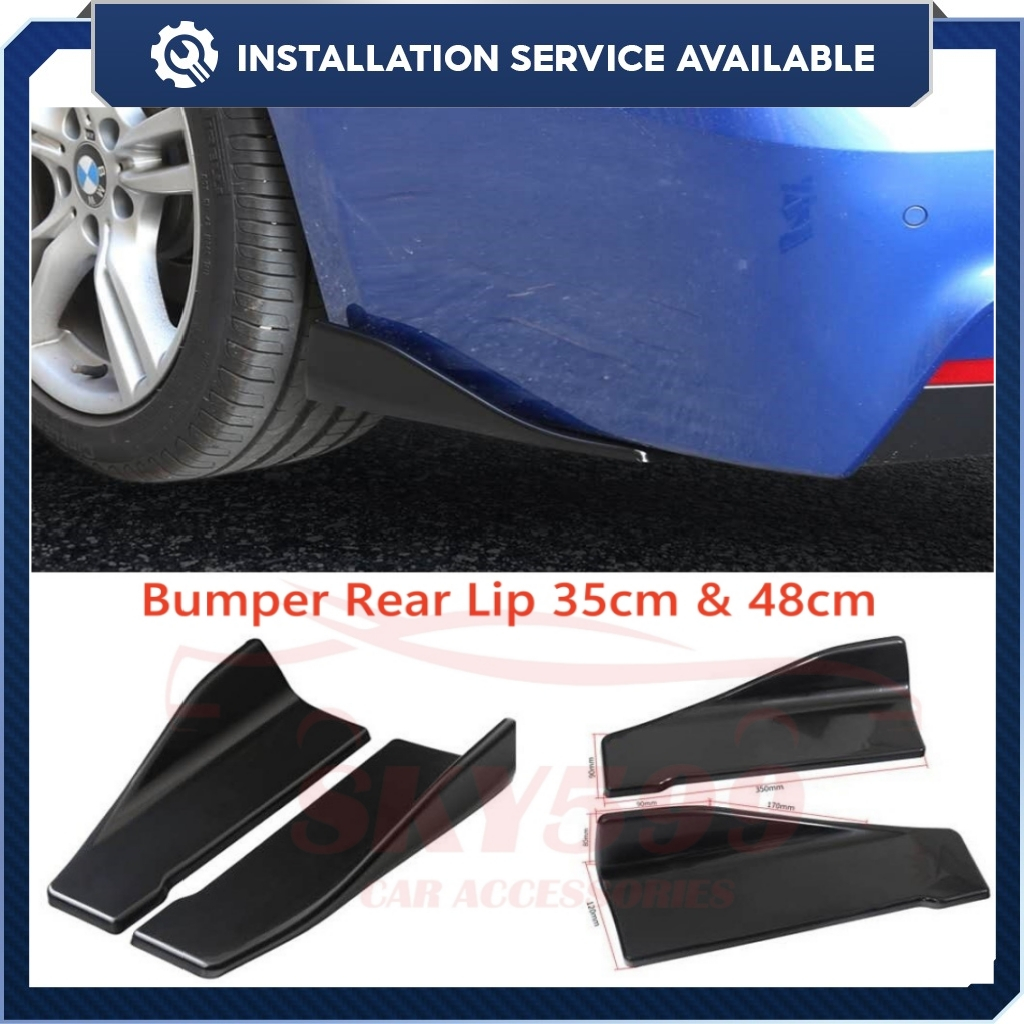 Universal Car Bumper Spoiler Rear Lip Side Skirt Rocker Wings 35cm ...