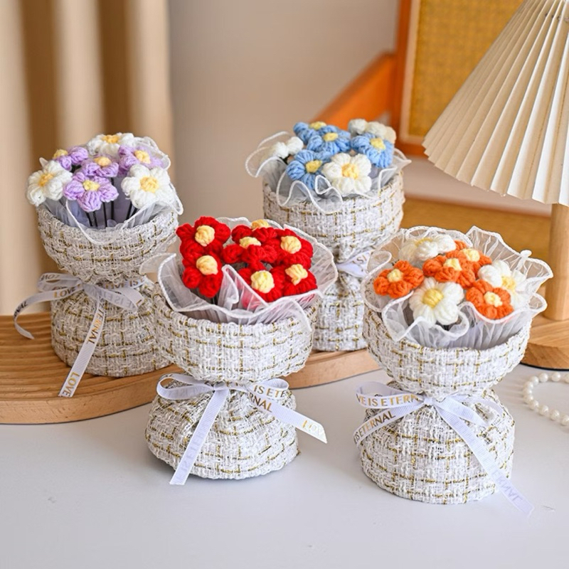 [Ready Stock] Crochet cute flower bouquet gift annivesary graduation ...