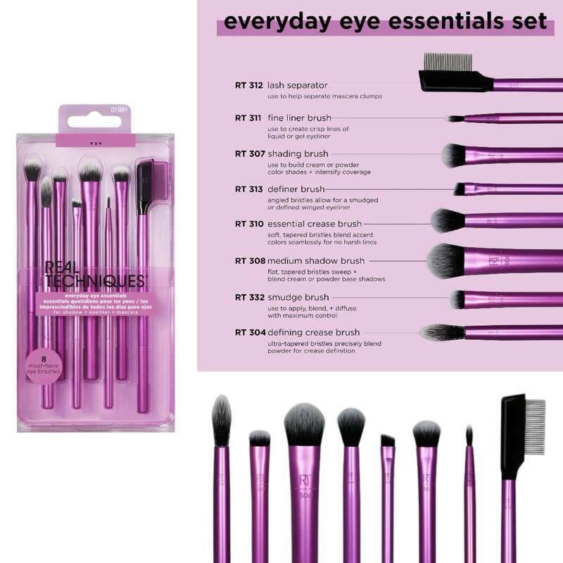 REAL TECHNIQUES EYE EVERYDAY ESSENTIALS SET RT Brush | Shopee Malaysia
