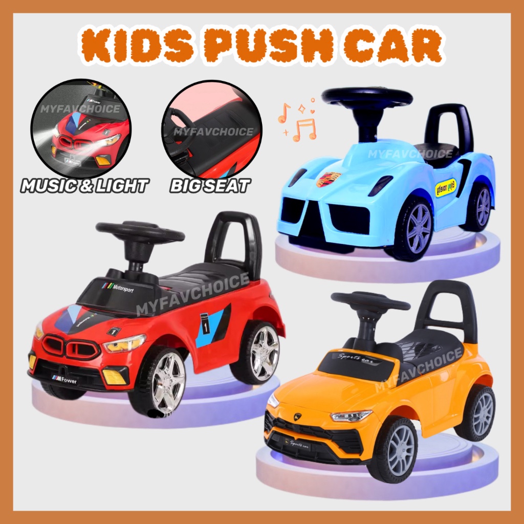 🔥With Music and Light🔥 Push Car Baby Car Kereta Budak Kereta Tolak ...