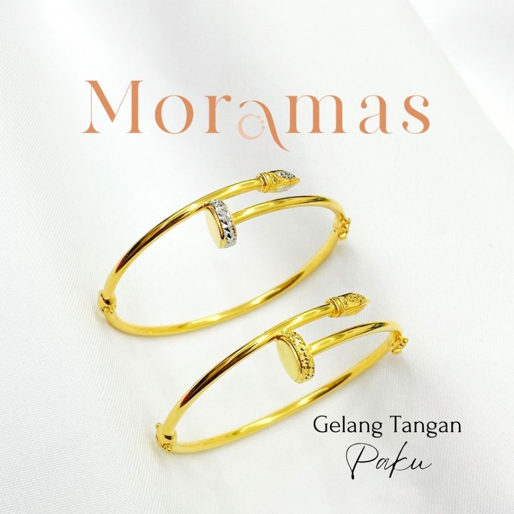 Moramas NAIL Bangle 916 Gold/ Gelang Tangan PAKU Emas 916/ 钉子手镯916金 ...