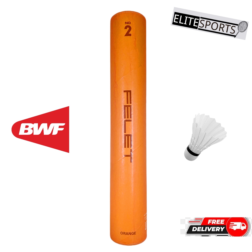 FELET Shuttlecock No.2 Orange 100%ORIGINAL speed 77 macau Tournament ...