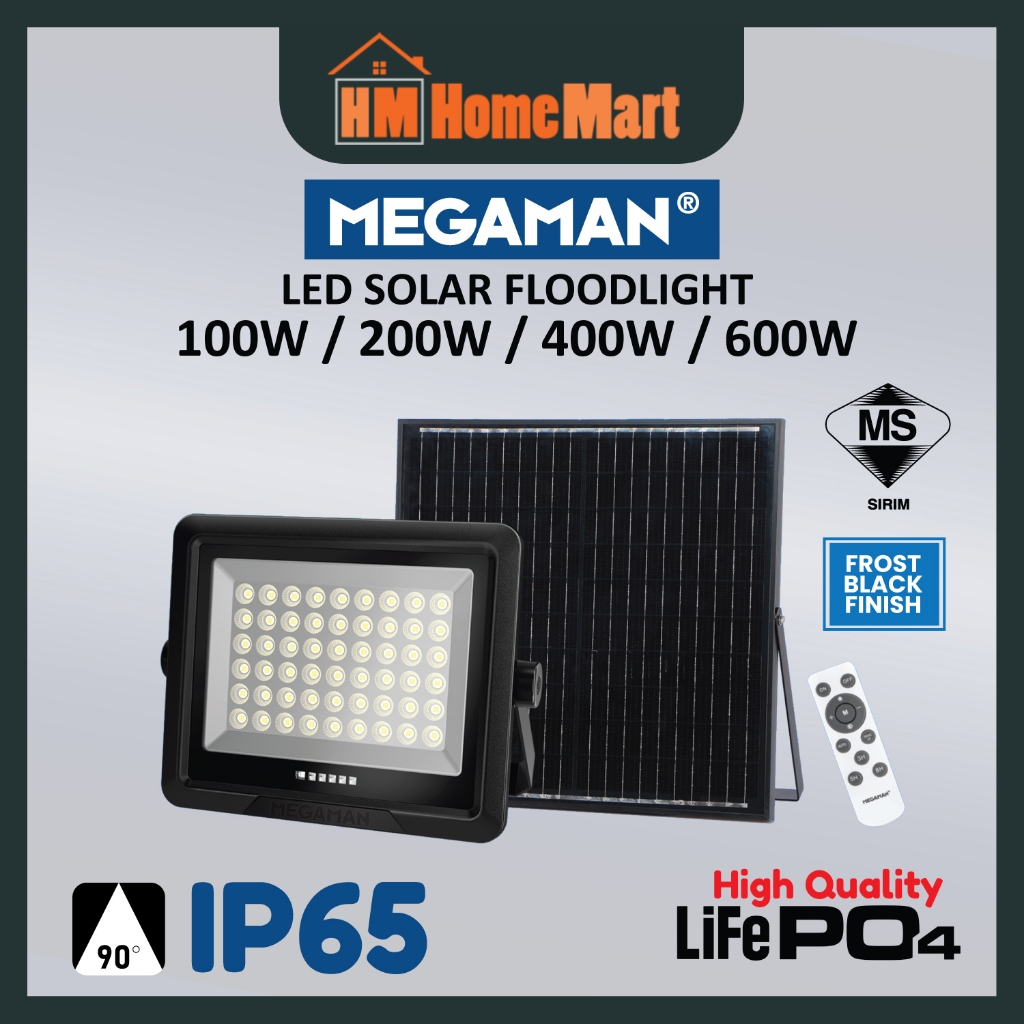 MEGAMAN Led Solar Floodlight 100/200/400/600w (1 Year Warranty ...
