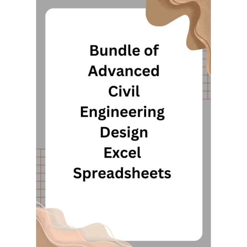 Bundle of Advanced Civil Engineering Design Excel Spreadsheets | Shopee ...