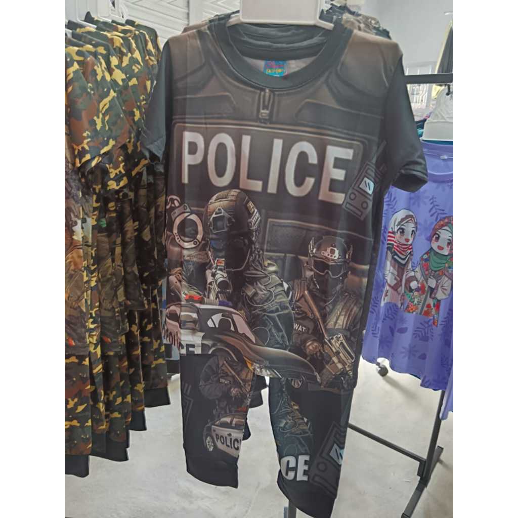 BAJU BUDAK DAN SELUAR 'POLICE' (DESIGN BARU) | Shopee Malaysia