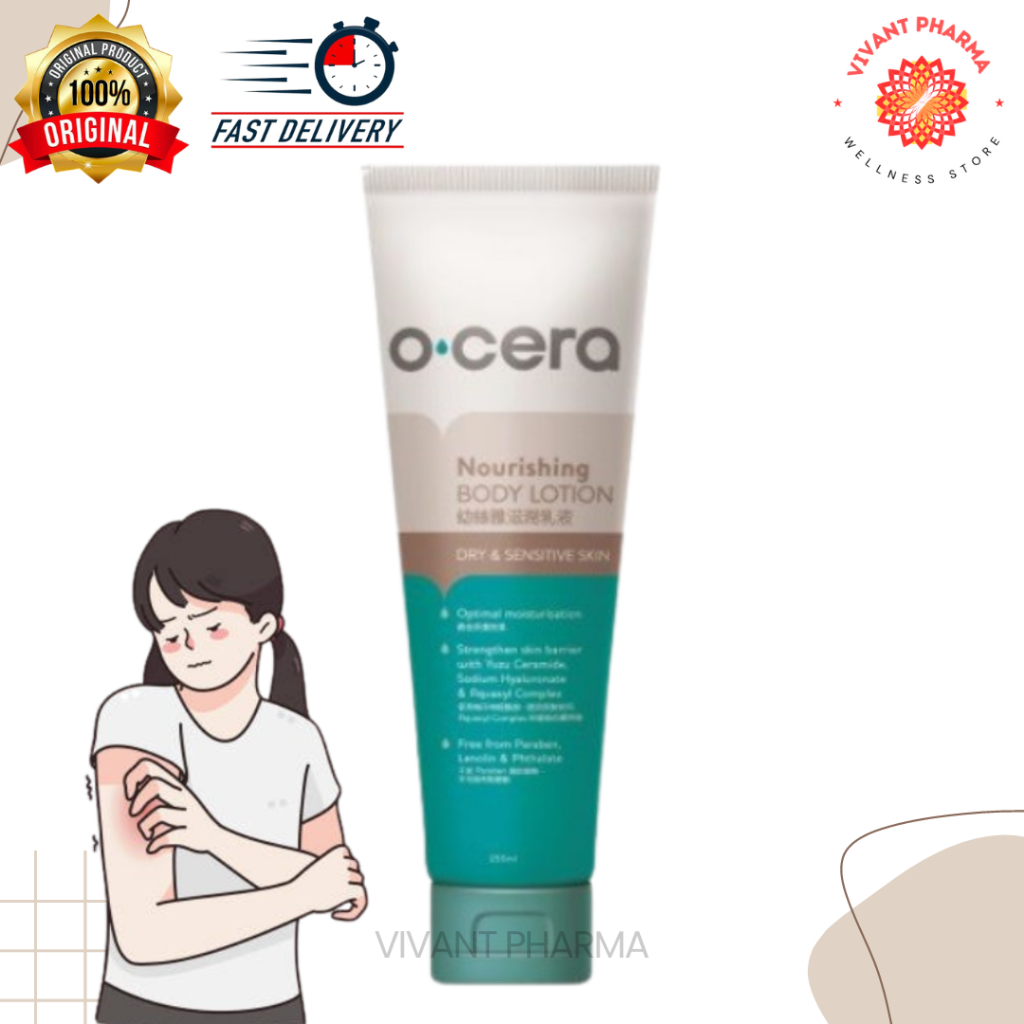 O'Cera Nourishing Body Lotion 250ml (For Dry & Sensitive Skin) | Shopee ...