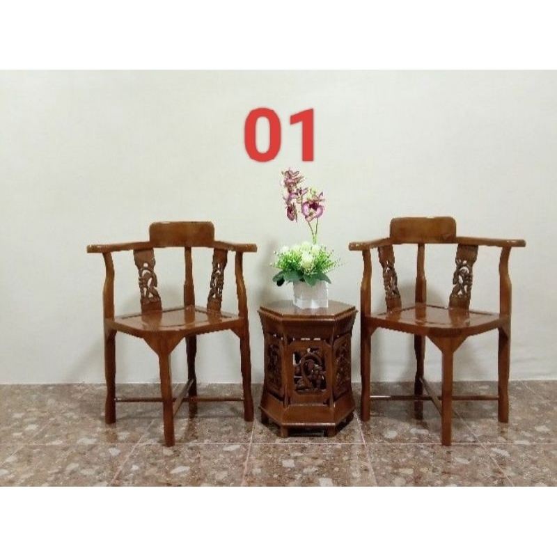 SET KERUSI JATI BETAWI/ANGGUR HARGA KILANG | Shopee Malaysia