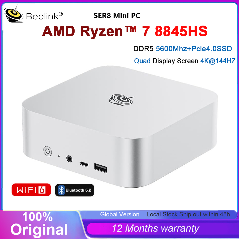 Beelink SER8 Mini PC Ryzen 7 8845HS/8745HS 32GB DDR5 5600MHz 1TB SSD ...