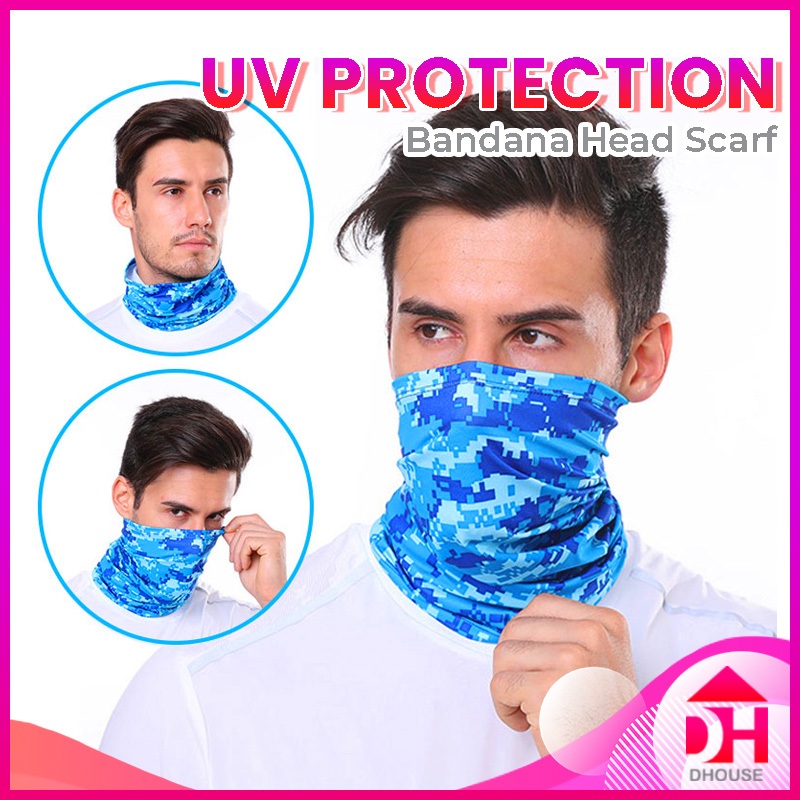 Stitched Anti Dust UV Protect Face Buff Bandana Head Scarf Motorbike ...