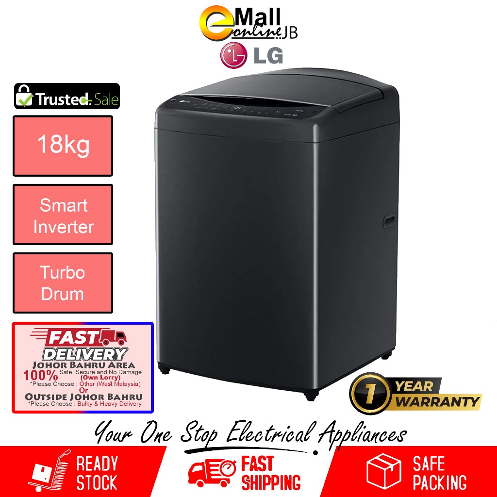 LG 18kg Top Load Washer with Intelligent Fabric Care TV2518SV7K | Mesin ...