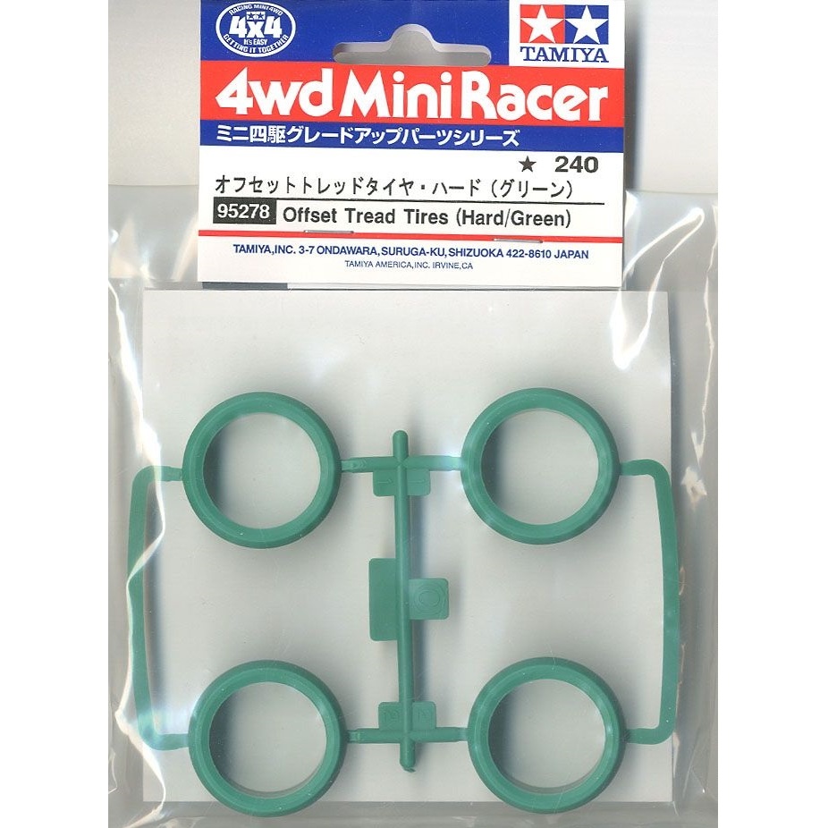 Tamiya 95278 Offset Tread Tire Hard (Green) (Mini 4WD) | Shopee Malaysia