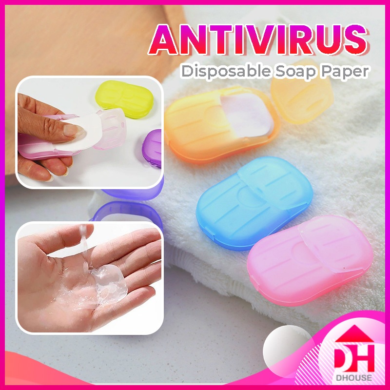 Portable Sabun Tangan Kertas 20pcs Box Disposable Mini Soap Paper Hand ...