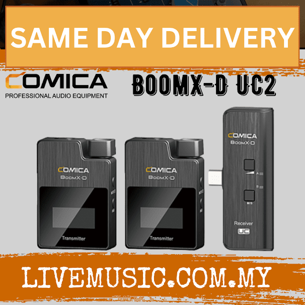 Comica Audio BoomX-D UC1/UC2 Ultracompact 2-Person Digital Wireless Microphone System for ...