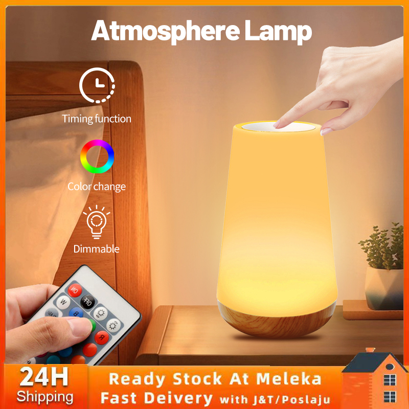 💡USB Rechargeable Lamp LED Bedside Colorful Night Light Mini Study ...