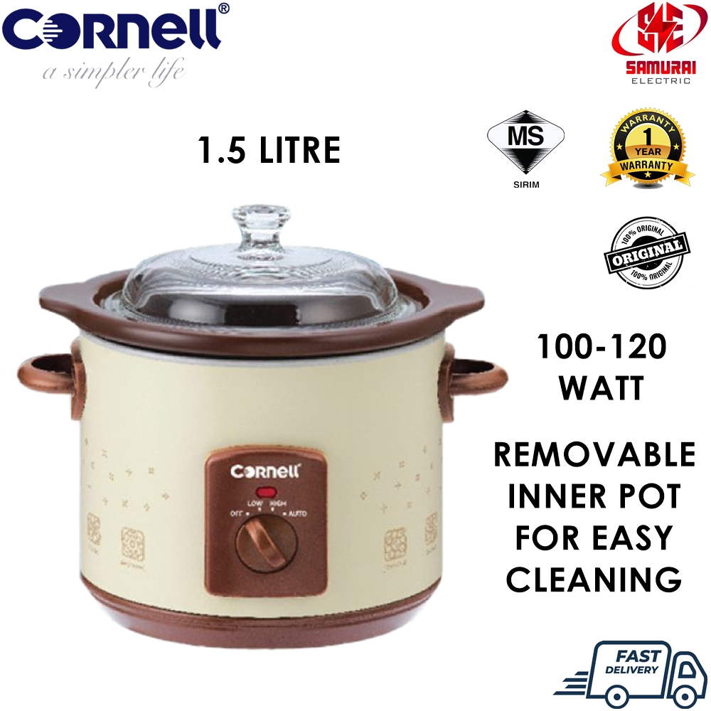 Cornell Slow Cooker 1.5 Litre With Removable Inner Pot For Easy ...