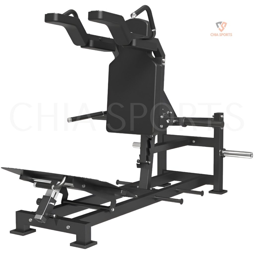 Hack Squat Machine with Band Pegs V Squats Trainer Lower Body Strength ...