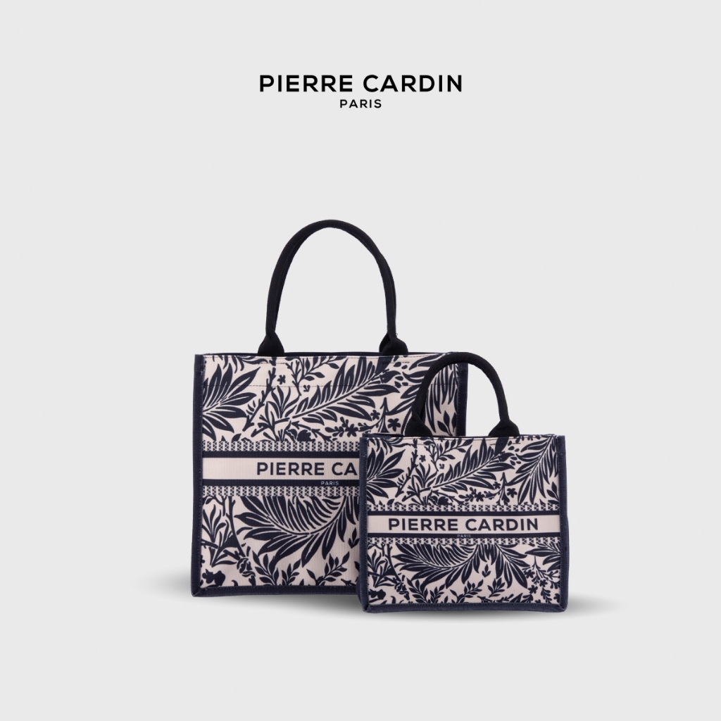 Pierre Cardin Women's Black Floral Canvas Tote Bag | Shopee Malaysia