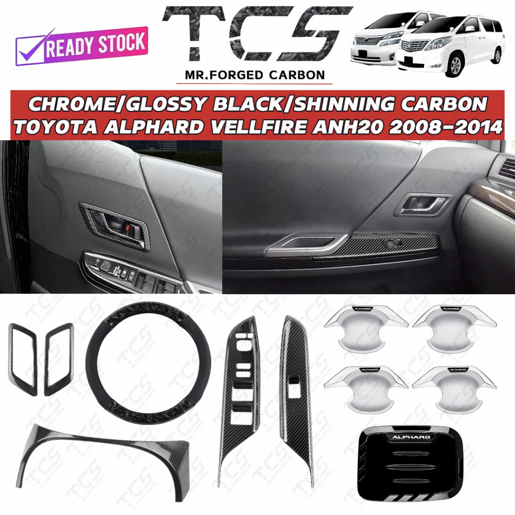 TCS TOYOTA ALPHARD VELLFIRE ANH20 2008-2014 CAR INTERIOR EXTERIOR COVER ...