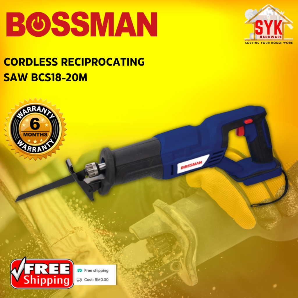 SYK (Free Shipping) BOSSMAN Cordless Reciprocating Saw BCS18-20M Saw ...