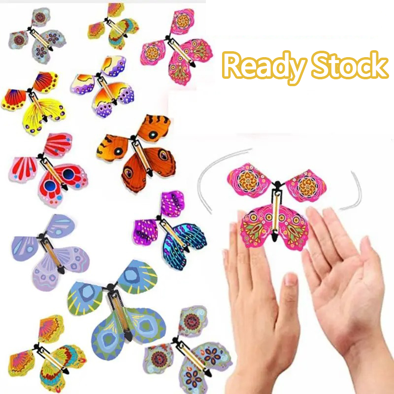 1/5 Wind Up Flying Butterfly New Arrive Magic Butterfly Rubber Band ...