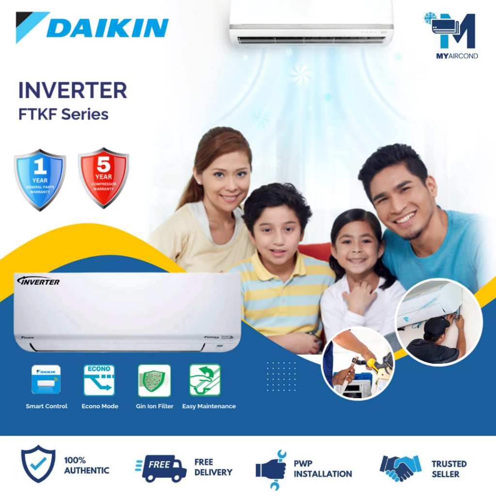 [FREE SHIPPING KL & SELANGOR] Daikin Air Conditioner 1.0HP 1.5HP 2.0HP 2.5HP FTKF Series ...