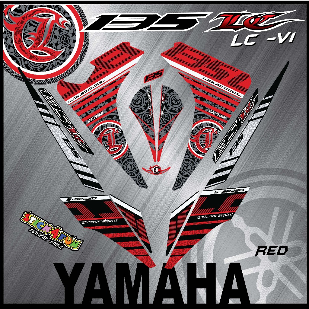 STRIPE MOTOR YAMAHA LC135 V1 BATMAN BATIK CUSTOM STRIPE 2024 DESIGN ...