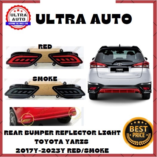 Car LED Rear Bumper Light For Toyota Yaris hatchback 2017-2023 ...