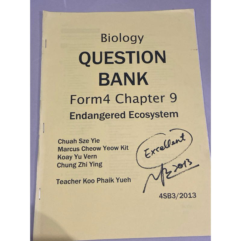 secondhand/preloved photocopy BIOLOGY FORM 4 CHAPTER 9 NOTES QUESTION ...