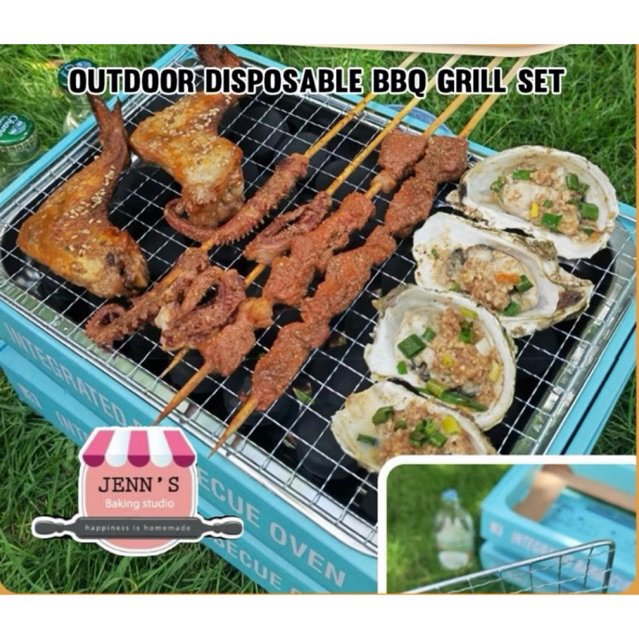 Disposable Instant BBQ Grill free Charcoal Portable Barbecue Set For Picnic Camping Barbeque ...