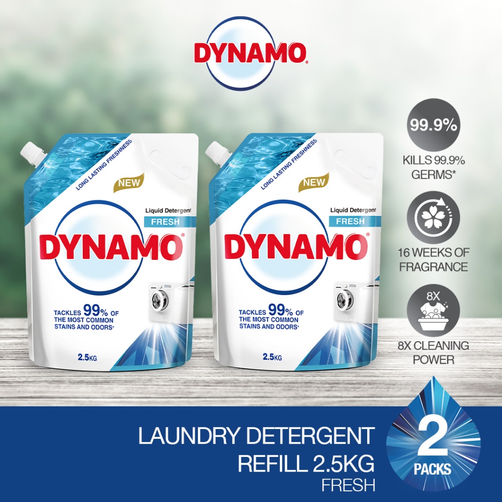 DYNAMO Laundry Detergent Fresh Refill (2.5kg) [Twin Pack] | Shopee Malaysia