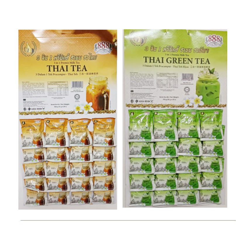 888 Thai Green Tea / Thai Tea Instant 3 in 1 35g x 20's | Shopee Malaysia