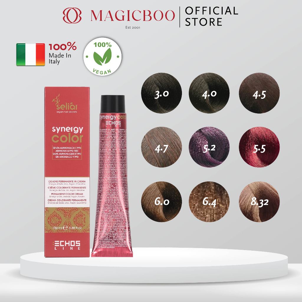 Magicboo Echosline Seliar Ammonia Free Synergy Hair Color - 100ml 无氨染发膏 ...