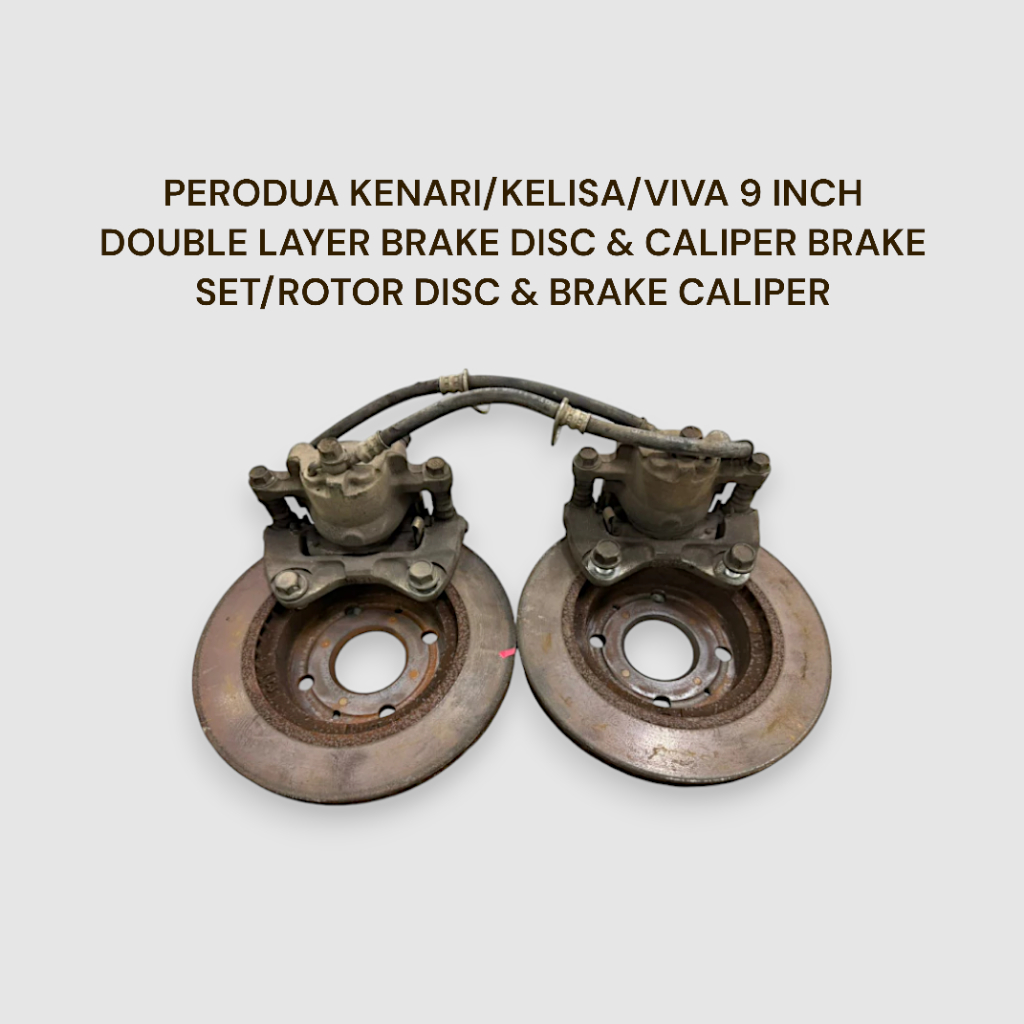 PERODUA KENARI/KELISA/VIVA 9 INCH DOUBLE LAYER BRAKE DISC & CALIPER ...