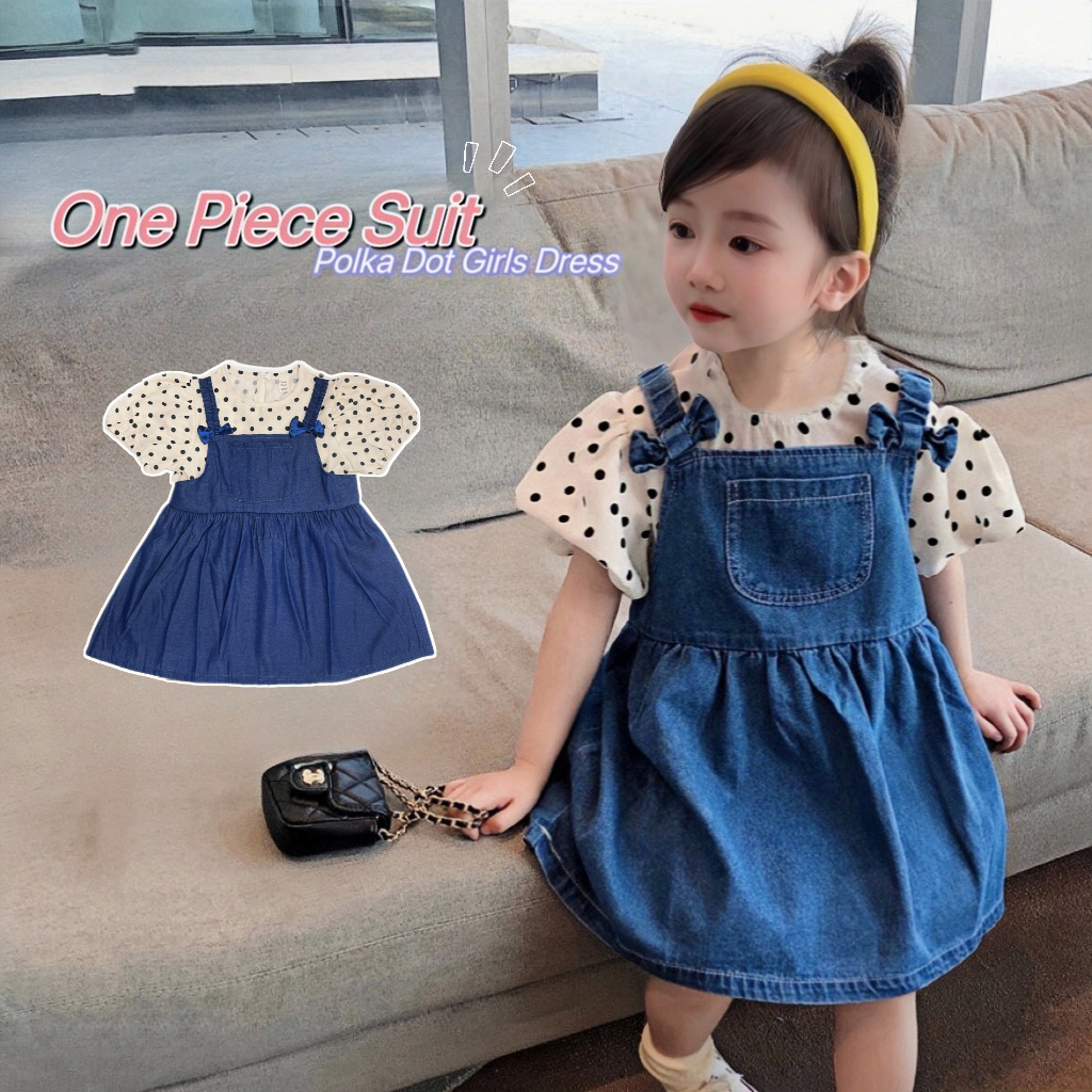 PRINCESS KESLI Baby Girl Denim Dress Children'S One-Piece Suit ...
