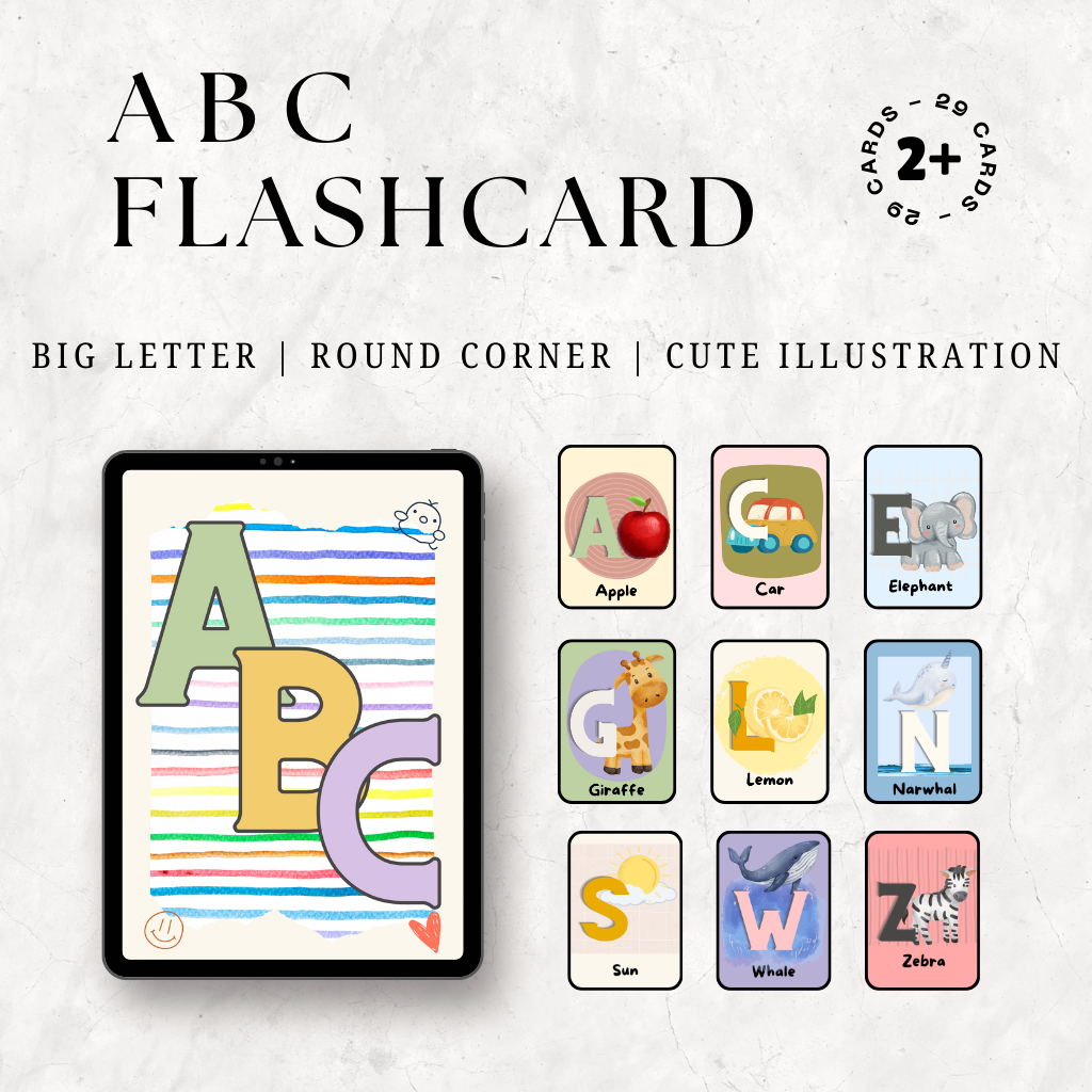 Alphabet Flashcards ABC Card Education Tool For Kids Early Learning ...