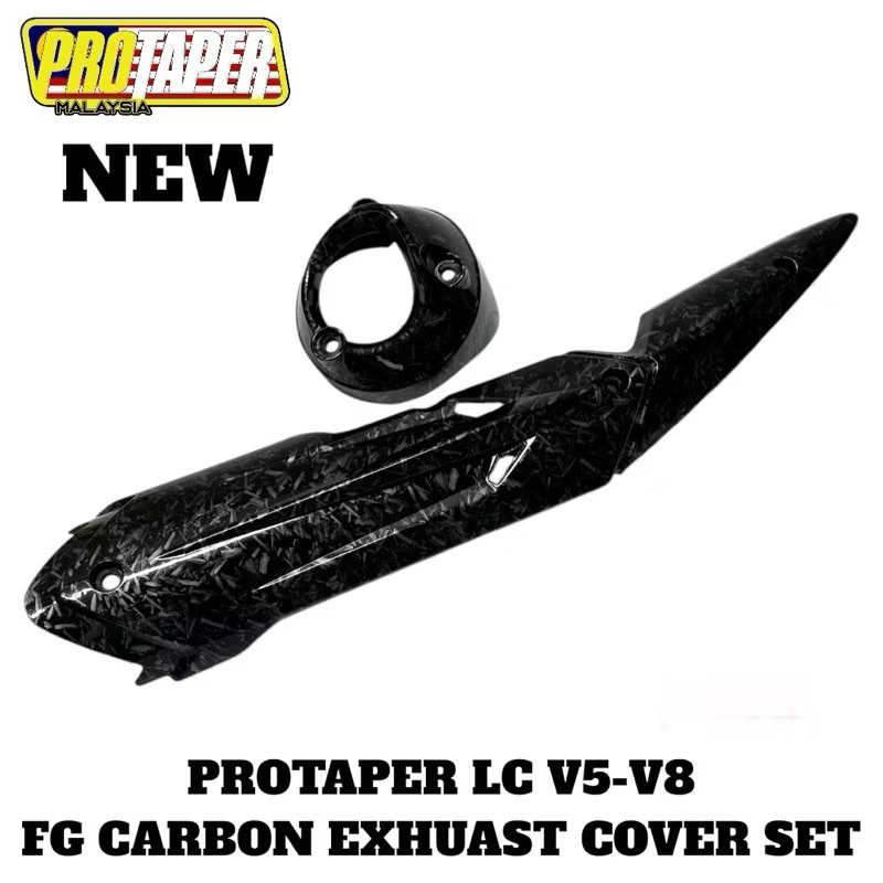 PROTAPER LC135 V5 V6 V7 V8 Exhaust cover ekzos cover FG CARBON | Shopee ...