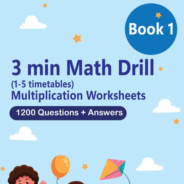 IGCSE Math Worksheets: Book 1: 3 Min Math Drill Multiplication (1-5 ...